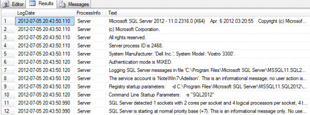 Consultando o Log de erro do SQL Server usando T-SQL | iMasters