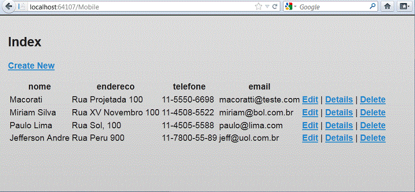 Asp Criando Uma Aplicação Mvc4 Mobile Com Entity