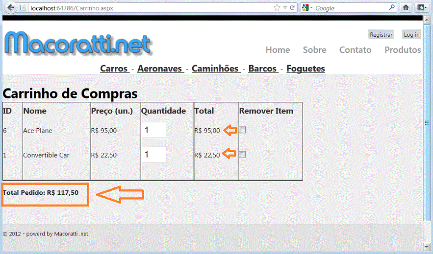 ASP .NET 4.5 Web Forms – Incluindo o carrinho de compras – Parte 05 | iMasters