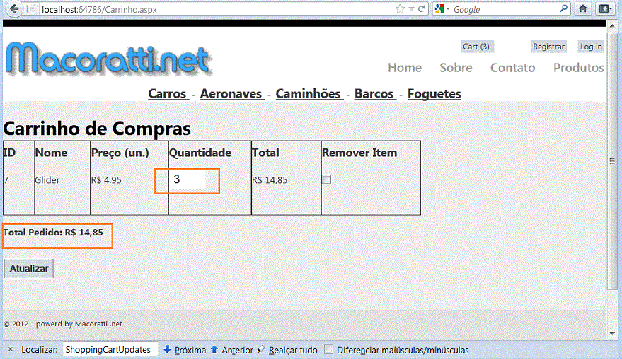 ASP .NET 4.5 Web Forms – Incluindo o carrinho de compras – Parte 05 | iMasters