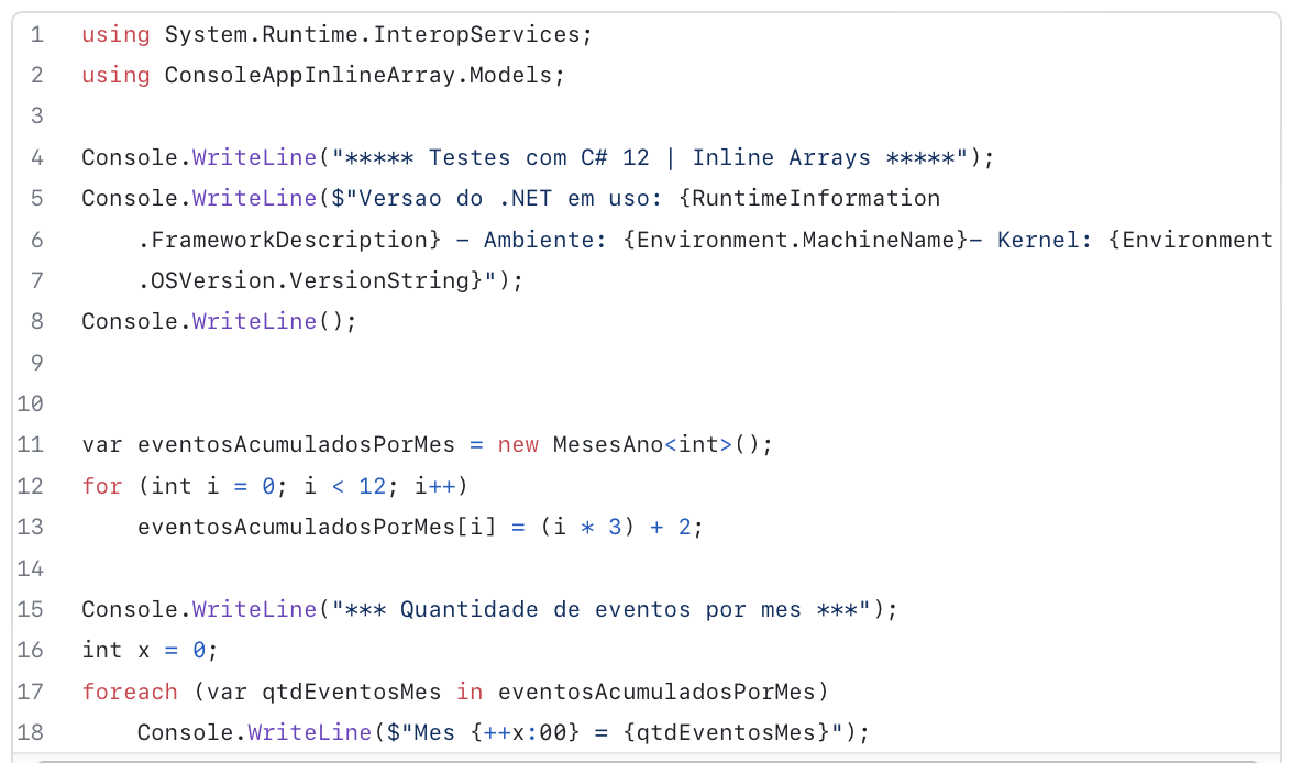 Novidades do C# 12: Inline Arrays | iMasters